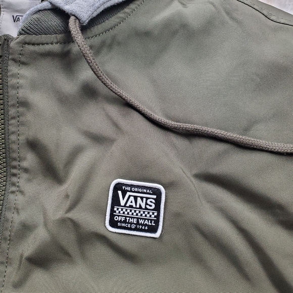 Vans | Jackets & Coats | Vans Check Boom Hooded Bomber Jacket Womens ...